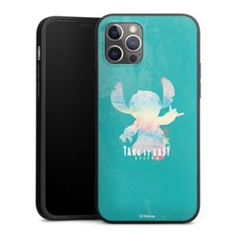 DeinDesign iPhone 12 Pro Handy Premium Silikon H&uuml;lle Handyh&uuml;lle schwarz Case Lilo & Stitch Official Licensed Product Disney Silikon Premium Case