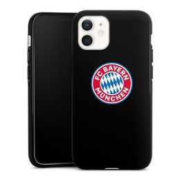 DeinDesign iPhone 12 Handy Silikon H&uuml;lle Case schwarz Handyh&uuml;lle Fc Bayern M&uuml;nchen Logo Official Licensed Product