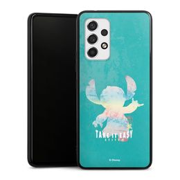 DeinDesign Galaxy A53 5G Handy Silikon H&uuml;lle Case schwarz Handyh&uuml;lle Official Licensed Product Lilo & Stitch Disney