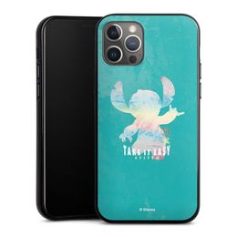 DeinDesign iPhone 12 Pro Handy Silikon H&uuml;lle Case schwarz Handyh&uuml;lle Official Licensed Product Disney Lilo & Stitch