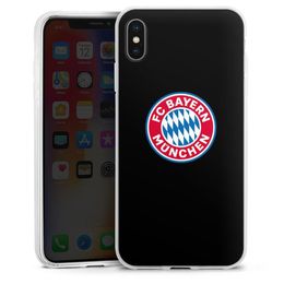 DeinDesign iPhone Xs Max Handy Silikon H&uuml;lle Case transparent Handyh&uuml;lle Fc Bayern M&uuml;nchen Logo Official Licensed Product Silikon Case
