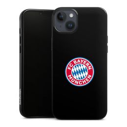 DeinDesign iPhone 14 Plus Handy Silikon H&uuml;lle Case schwarz Handyh&uuml;lle Fc Bayern M&uuml;nchen Logo Official Licensed Product