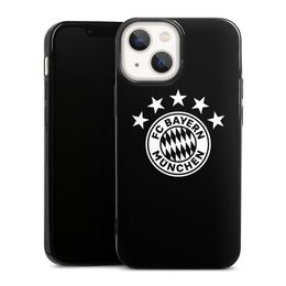 DeinDesign iPhone 13 Mini Handy Slim Case extra d&uuml;nn Silikon Handyh&uuml;lle schwarz H&uuml;lle Fcb Transparent Fc Bayern M&uuml;nchen Silikon Slim Case