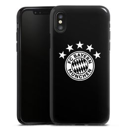 DeinDesign iPhone X Handy Silikon H&uuml;lle Case schwarz Handyh&uuml;lle Fcb Transparent Fc Bayern M&uuml;nchen