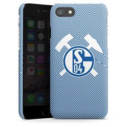 DeinDesign iPhone SE (2020) Handy Premium Case Smartphone Handyh&uuml;lle Schutzh&uuml;lle matt Fc Schalke 04 Bundesliga Stripes Premium Case