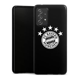 DeinDesign Galaxy A52s 5G Handy Silikon H&uuml;lle Case schwarz Handyh&uuml;lle Fcb Transparent Fc Bayern M&uuml;nchen