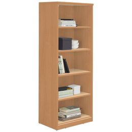 Xora Regal , Buche , Holzwerkstoff , 4 Fächer , 55x148x36 cm , Wohnzimmer, Regale, Bücherregale