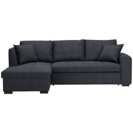 Xora Ecksofa , Dunkelgrau , Textil , 3-Sitzer , Füllung: Schaumstoff , Ottomane links, L-Form , 238x158 cm , Made in EU , Liegefunktion,