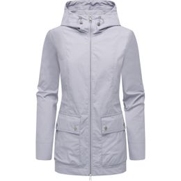 Outdoorjacke Ragwear "Monadetta A", Damen, Gr. 4XL (48), lila (lavender), Obermaterial: 65% Polyester, 35% Baumwolle, Innenfutter: 100% Polyester, casual, A-Linie Po-bedeckend, hoch geschlossener Ausschnitt, Langarm Ärmel ohne Ärmelschlitz abgesteppte Kante krempelbar, Jacken, Leichte Kapuzenjacke für die Übergangszeit