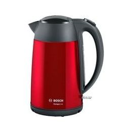 Bosch Wasserkocher DesignLine TWK3P424 rot/grau, 1,7 Liter
