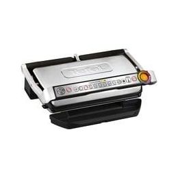Tefal OptiGrill XL GC724D, Kontaktgrill edelstahl (geb&uuml;rstet)/schwarz, 2.000 Watt