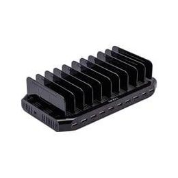 Lindy 10 Port USB-Ladestation, 10x USB-A schwarz, gleichzeitiges Laden von bis zu 10 Tablets / Smartphones