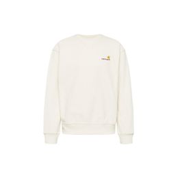Carhartt Work In Progress Carhartt WIP Sweatshirt 'American Script' Herren Größe XL beige / schoko / gelb