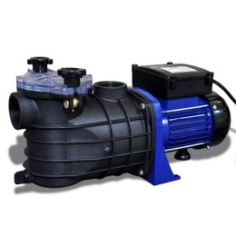 vidaXL Schwimmbadpumpe Umwälzpumpe Poolpumpe Pumpe Elektronik Blau 500W | Durchflussrate: 9000 l/h