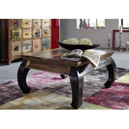 Couchtisch Altholz 80x80x45 mehrfarbig lackiert NATURE OF SPIRIT #71