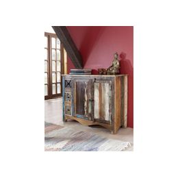 Kommode Altholz 110x40x85 mehrfarbig lackiert NATURE OF SPIRIT #17