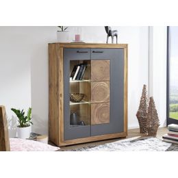Highboard Sheesham 103x40x135 gebeizt TURIN #03
