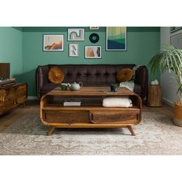 Couchtisch Sheesham 120x70x50 hellbraun lackiert MAILAND #131