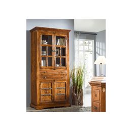 Vitrine Akazie 95x50x195 honig lackiert OXFORD #0452