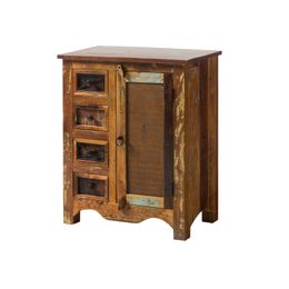 Kommode Altholz 70x40x85 mehrfarbig lackiert NATURE OF SPIRIT #127