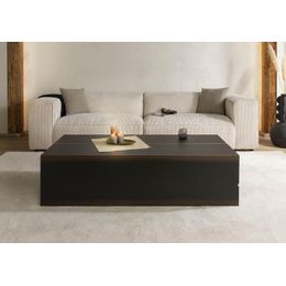 Couchtisch Eiche 152x70x40 dunkelbraun lackiert BEAMS #75