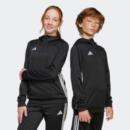 Kapuzensweatshirt adidas Performance "TIRO ES SW HD Y", Kinder, Gr. 152, schwarz-weiß (schwarz, weiß), Obermaterial: 100% Polyester, sportlich, Sweatshirts