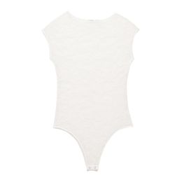 Pull&Bear Pull&Bear Shirtbody Damen Größe L weiß