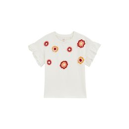 WE Fashion T-Shirt M&auml;dchen Gr&ouml;&szlig;e 98/104 orange / rosa / feuerrot / wei&szlig;