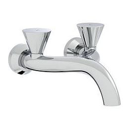 Vitra Liquid Zweigriff-Waschtischarmatur A42748 Ausladung 240mm, Wandmontage, chrom