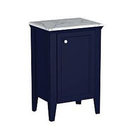 Vitra Valarte Halbhochschrank 65799 53,5x39,5x83cm, rechts, bodenstehend, Korpus stahlblau, lackiert