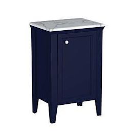 Vitra Valarte Halbhochschrank 65799 53,5x39,5x83cm, rechts, bodenstehend, Korpus stahlblau, lackiert