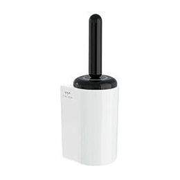 Vitra Liquid WC-Bürstengarnitur A4456639 130x130x4157mm, Wandmontage, Bürstenstiel und Abdeckung schwarz hochglanz
