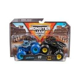 Spin Master Monster Jam - Batmobil vs. Megalodon, Spielfahrzeug 2er-Pack, Ma&szlig;stab 1:64