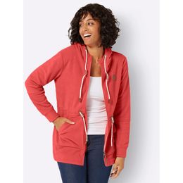 Fleecejacke Casual Looks, Damen, Gr. 50, pink (grapefruit), 100% Polyester, unifarben, Langarm, Jacken