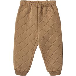 Thermohose Wheat "Thermo Pants Alex", Baby, Gr. 86, N-Gr, braun (hazel), Web, Obermaterial: 100% Polyester, unifarben, casual, regular fit knöchellang, Hosen