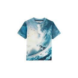 WE Fashion T-Shirt Jungen Größe 146/152 blau / weiß