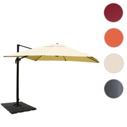 Mendler Gastronomie-Ampelschirm HWC-A96, 3,5x3,5m (Ř4,95m) Polyester/Alu 25kg ~ Variantenangebot 134317+35661+122472