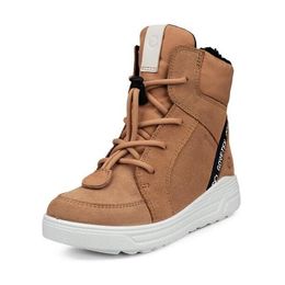 Winterboots Ecco "URBAN SNOWBOARDER", Kinder, Gr. 33, braun (hellbraun), Veloursleder, sportlich, Schuhe, Schlupfboots, Outdoorboots, Snowboots mit GORE-TEX Membran