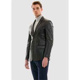 Lederjacke Pierre Cardin, Herren, Gr. M, braun (dunkelbraun), 100% Leder, unifarben, Elegant, normal, Jacken, mit hohem Tragekomfort