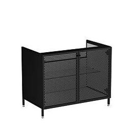 Vitra Liquid Waschtisch-Unterschrank 66742 88x51x71,5cm, Korpus schwarz matt/Front Metall perforiert schwarz matt