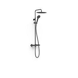 Tres Over Wall Duschsystem 19038705NM Thermostat-Aufputz, schwarz matt
