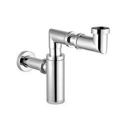 Vitra Raumspar-Siphon A45133 chrom, G 1 1/4, Abgangsrohr und Rosette