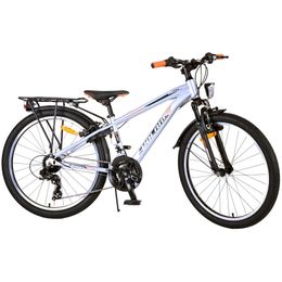 TPFSports Cross Kinderfahrrad - Jungen - 2 Handbremsen - 18 G&auml;nge - 24 Zoll - Grau