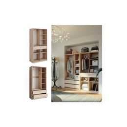 VICCO Kleiderschrank Elmo Sonoma 100 x 200 cm Set mit 2 Teile