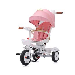 Chipolino Tricycle Futuro 2 in 1 faltbar, Becherhalter, Musik, Licht, PU-R&auml;der rosa