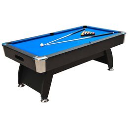 Xxxl Billardtisch , Schwarz , Holz, Metall, Kunststoff, Textil , Buche , 116.8x81.3x213.4 cm , Freizeit, Sport & Fitness, Spieltische