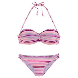 Venice Beach Sportbikini Damen Gr&ouml;&szlig;e XS grau / aubergine / rosa / hellpink