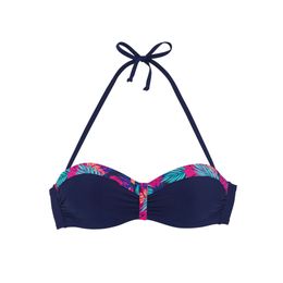 Lascana Bikinitop Damen Gr&ouml;&szlig;e 85 navy / t&uuml;rkis / dunkelblau / dunkelpink