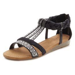 Lascana Sandale Damen Gr&ouml;&szlig;e 39 schwarz / transparent