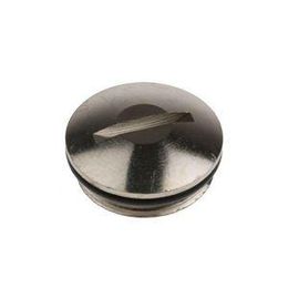lapp Blanking Plug, M20 x 1.5, Nickel Plated Brass, 22mm Diameter, Threaded - 52103125
